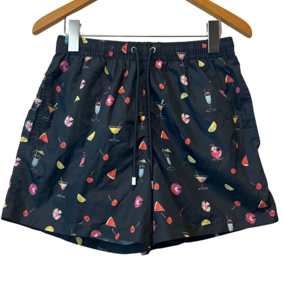 Zara | Swim | Zara Man Mens Printed Elastic Draw String Swim Trunks ...